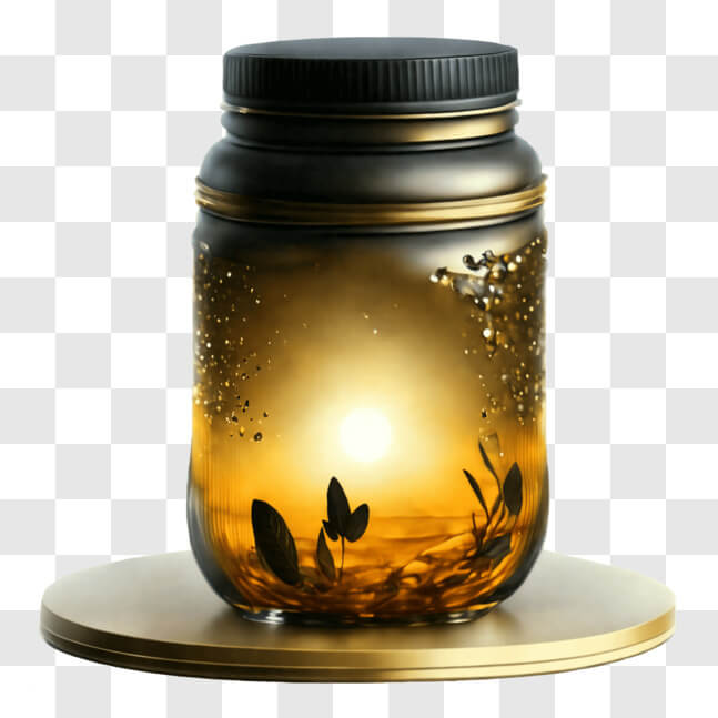 Download Decorative Mason Jar with Water and Sunlight PNGs Online ...
