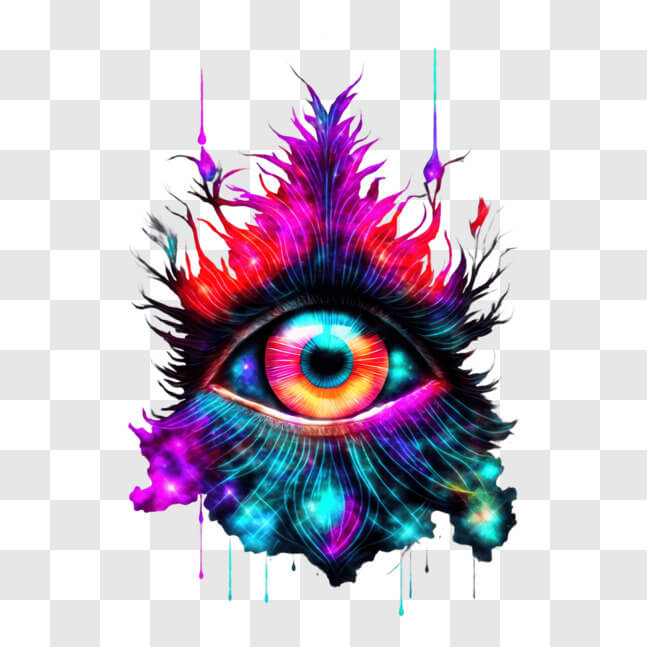 Download Psychedelic All-Seeing Eye Artwork with Bright Colors and ...