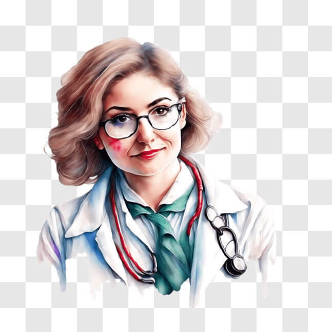 Download Female Doctor with Paint on Face PNGs Online - Creative Fabrica