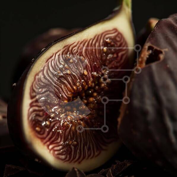 Delicious Chocolate-Covered Fig Dessert stock photo | Creative Fabrica