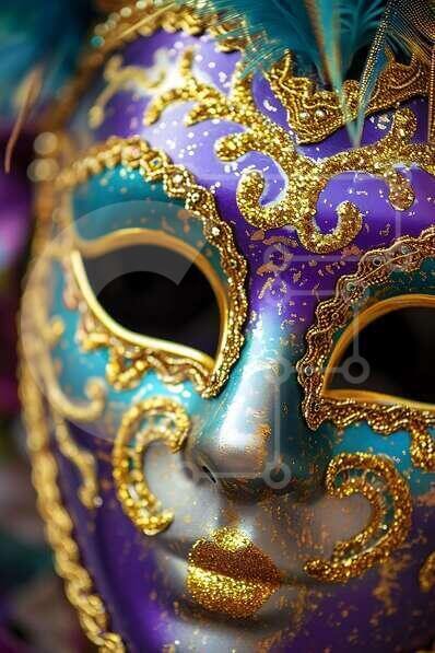 Colorful Masquerade Mask in Venice, Italy stock photo | Creative Fabrica
