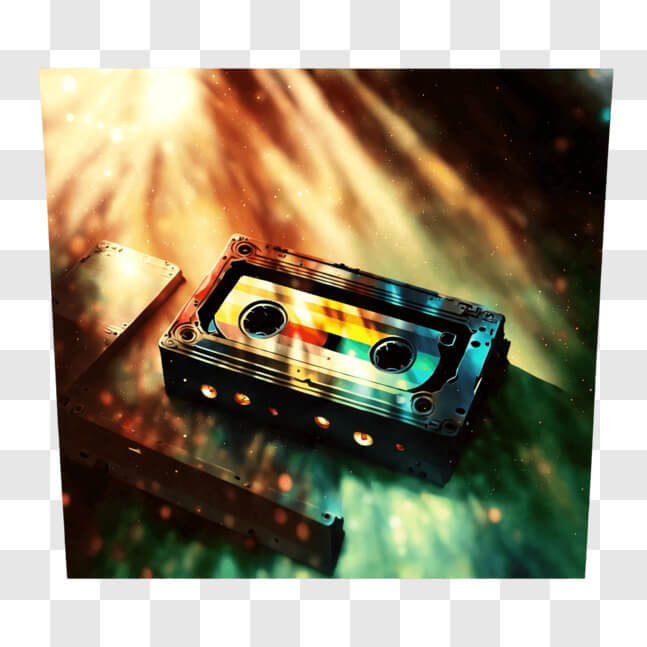 Download Colorful Retro Cassette Tape on Musical Instruments PNGs ...