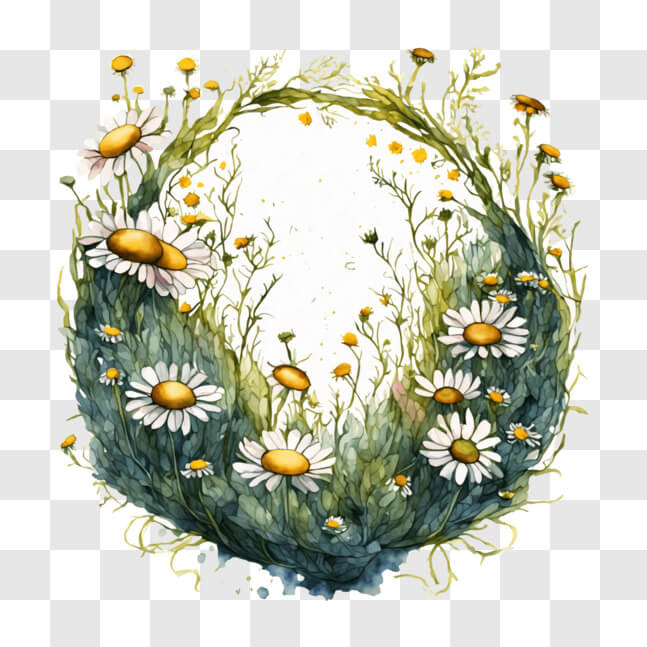 Download Beautiful Daisy Circle in Spring or Summer PNG Online ...