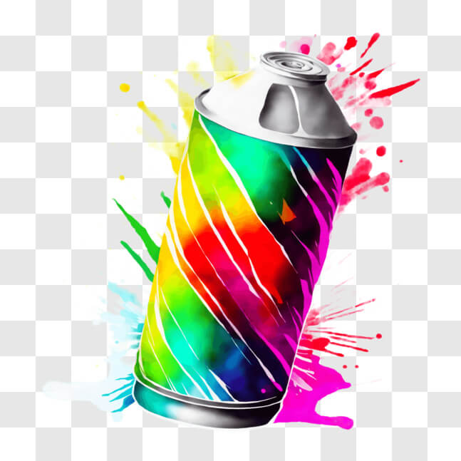 Download Colorful Spray Paint Can for Art and Decoration PNGs Online ...