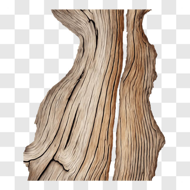 Descarga Tronco de árbol partido con corteza visible y veta de madera ...