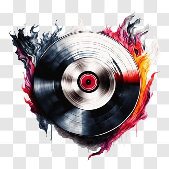 Download Vinyl Record on Fire - Music Advertisement PNGs Online ...