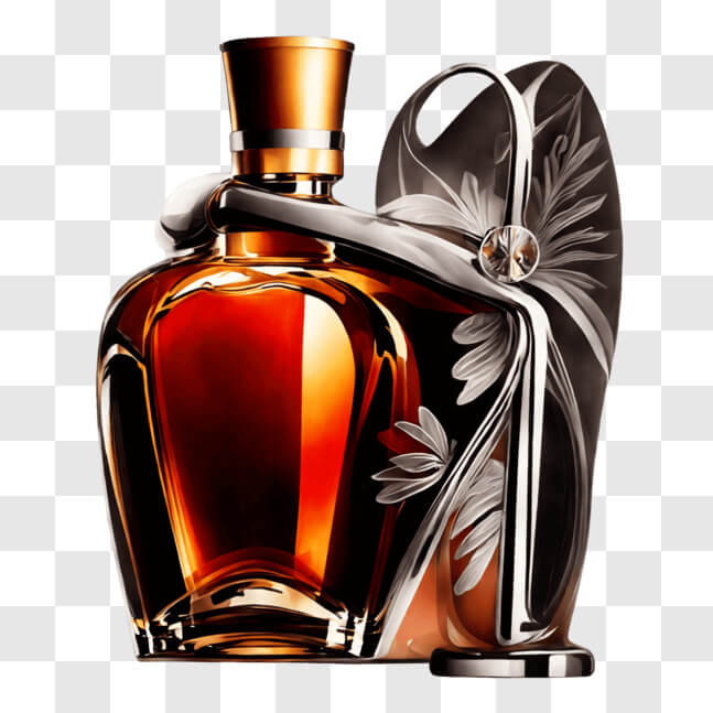 Download Elegant Liquor Bottle and Opener with Decorative Elements PNGs ...