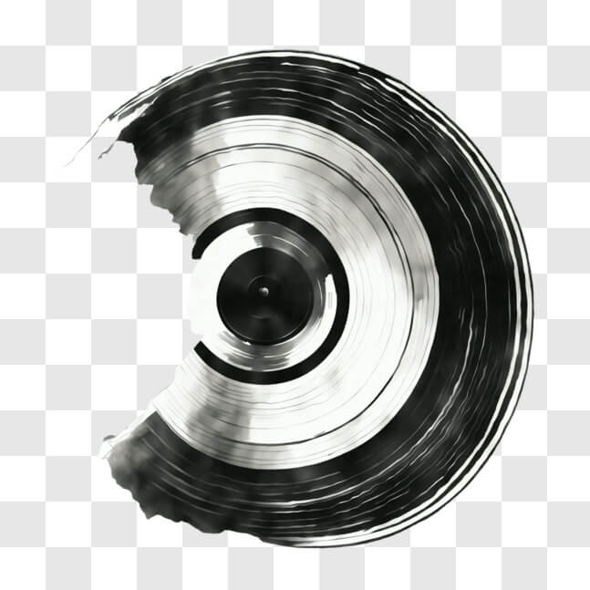Download Broken Silver and Black Vinyl Record PNGs Online - Creative ...