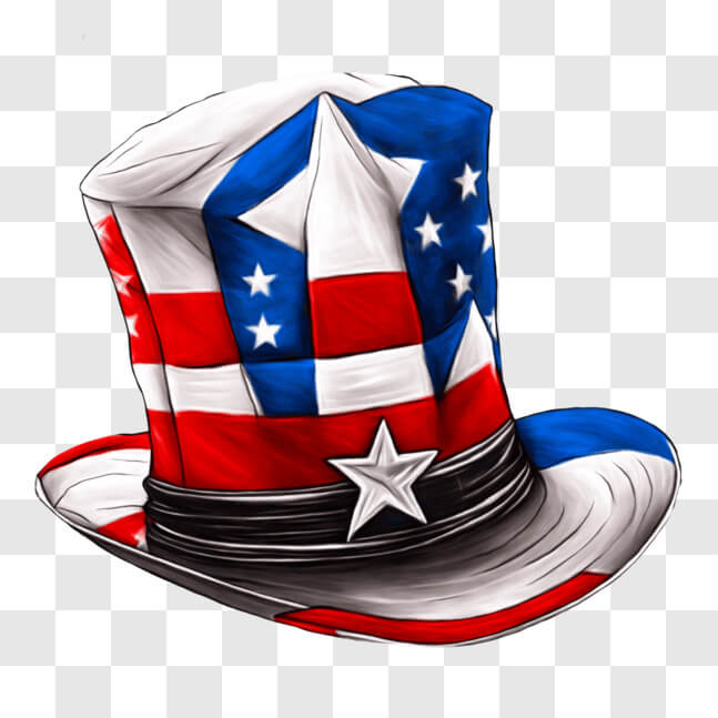 Download United States Flag Top Hat for Patriotic Celebrations PNGs ...