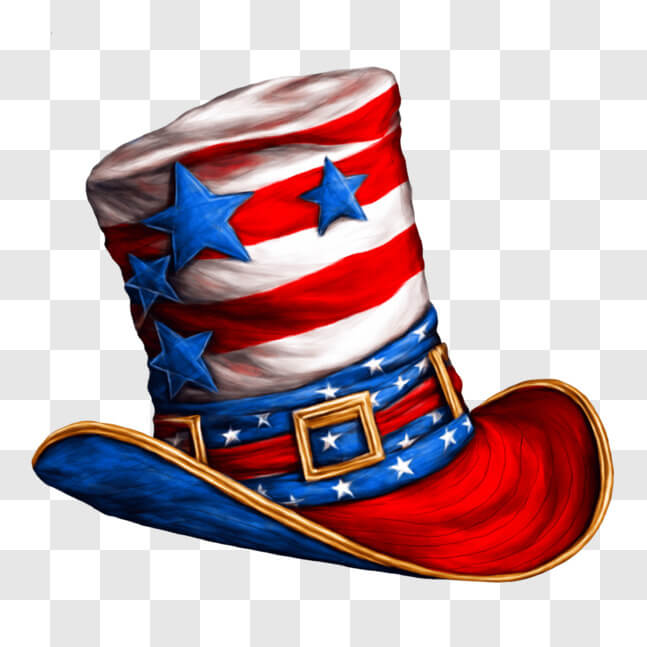 Download Patriotic Top Hat with Stars and Stripes PNGs Online ...