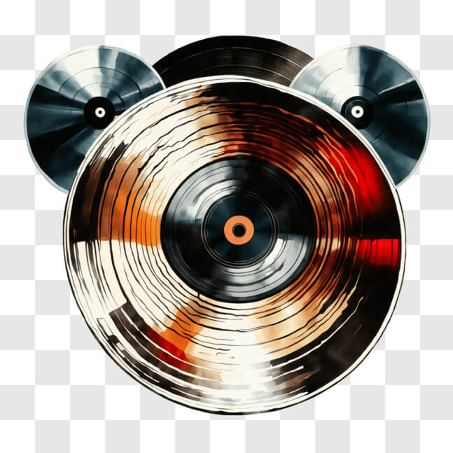 Download Mickey Mouse Ears Metal Discs and Vinyl Records on Black ...