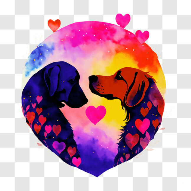Download Two Labradors in Heart Frame PNGs Online - Creative Fabrica
