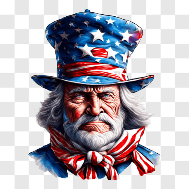 Download Uncle Sam Character with American Flag for Independence Day ...