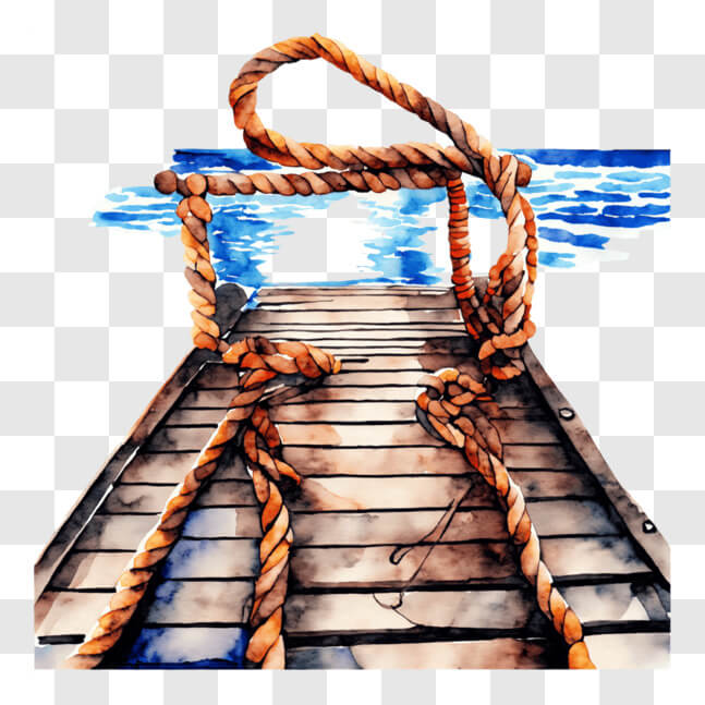 Download Wooden Dock with Ropes for Fishing or Boating PNGs Online ...