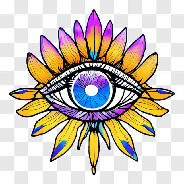 Download All-Seeing Eye Flower Symbol Illustration PNGs Online ...