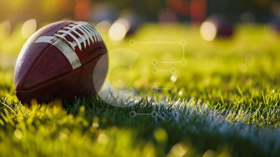 Football Field with Multiple Balls stock photo | Creative Fabrica