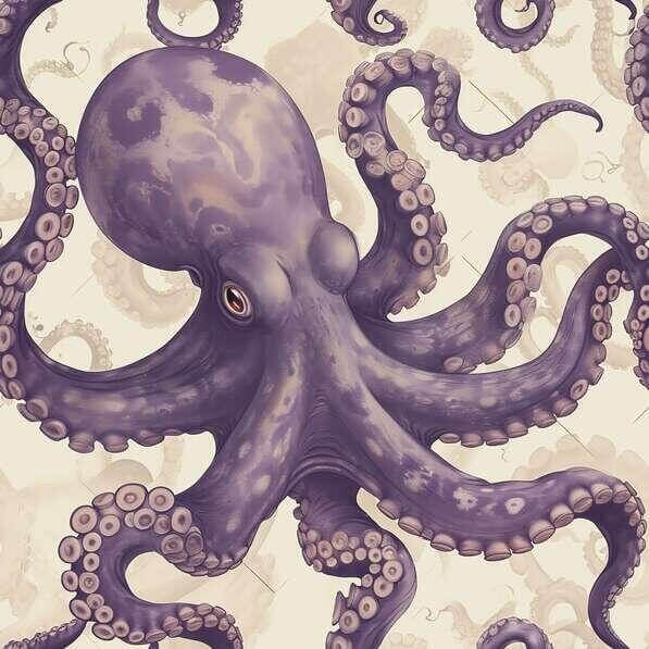 Scarica Colorful Octopus Seamless Pattern in Art Installation Patterns ...