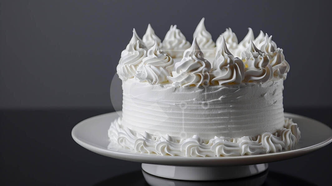 Beautifully Decorated White Cake for Special Occasions stock photo ...