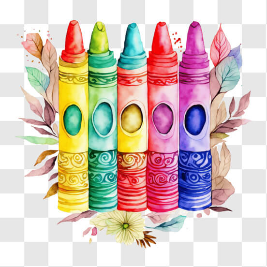 Download Vibrant Crayons and Paper for Kids' Creative Activities PNG ...