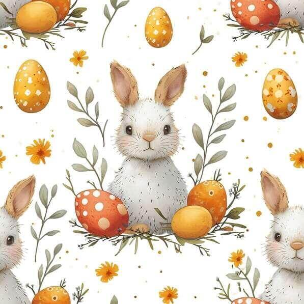 Download Easter Bunny and Eggs Seamless Pattern Patterns Online ...