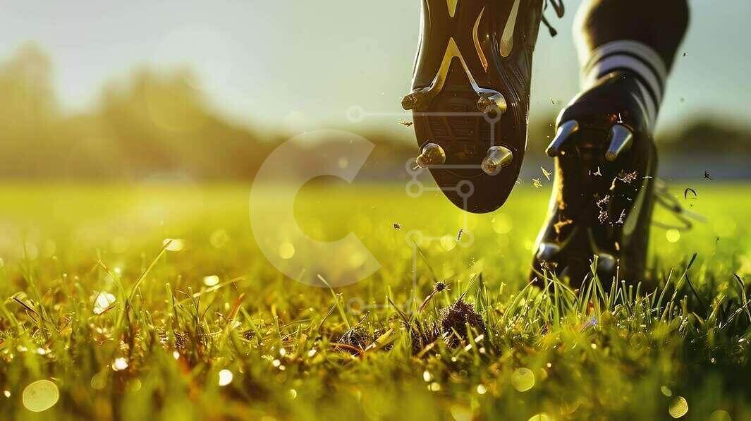 Person Kicking on Grass - Sports and Recreation Image stock photo ...