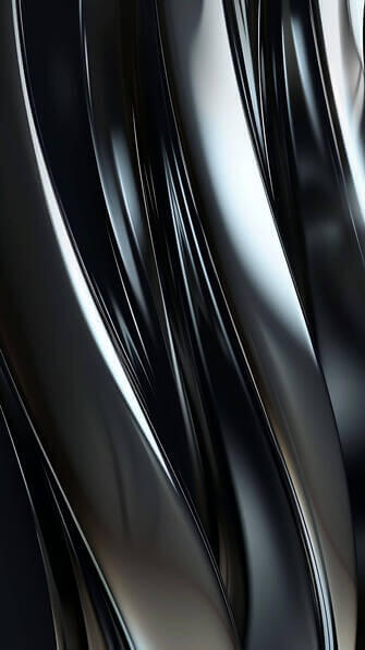 Scarica Sfondo astratto nero e argento con linee ondulate Sfondi Online - Creative Fabrica