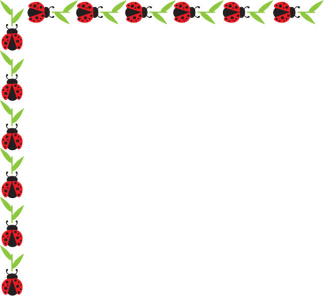 Download Ladybug Border Frame with Green Leaves Borders & Corners ...