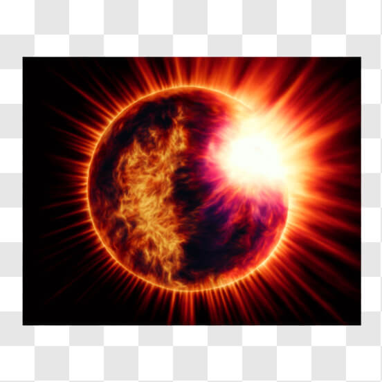 Download Sun with Flames - Fiery Nature and Solar Flares PNGs Online ...