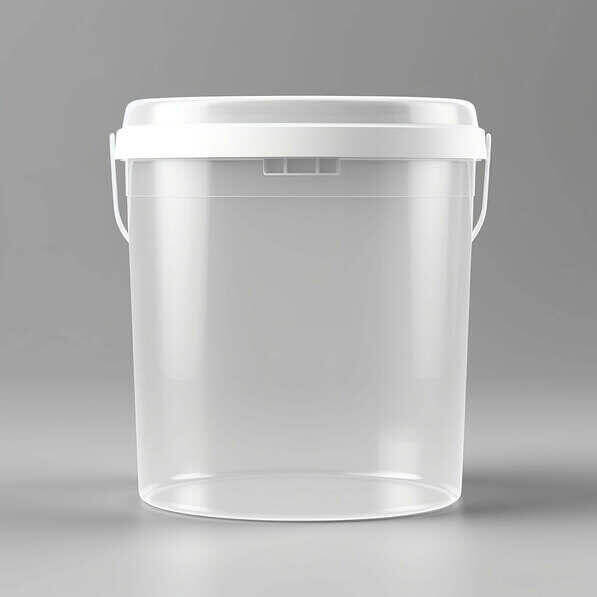 Download Clear Plastic Bucket with White Lid and Handle Mockups Online ...