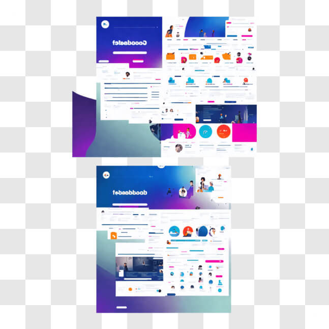 Download Website Pages with Different Colors and Layouts PNGs Online ...