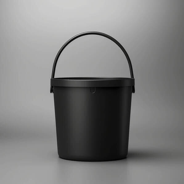 Download Black Bucket on Gray Background Mockups Online - Creative Fabrica