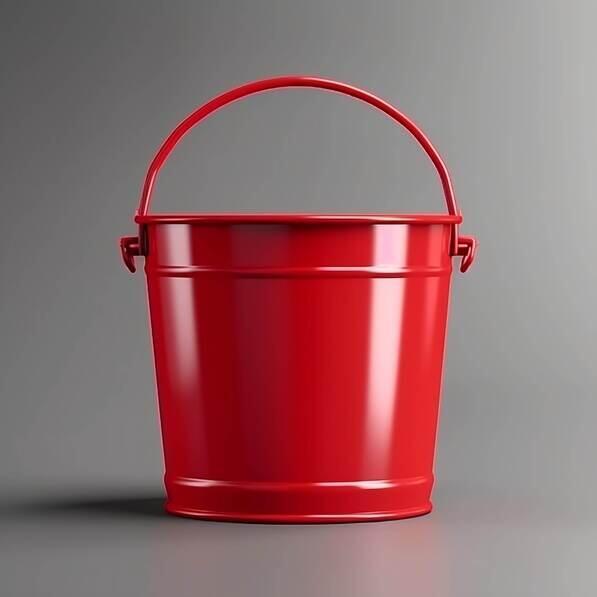 Download Red Bucket on Gray Background Mockups Online - Creative Fabrica