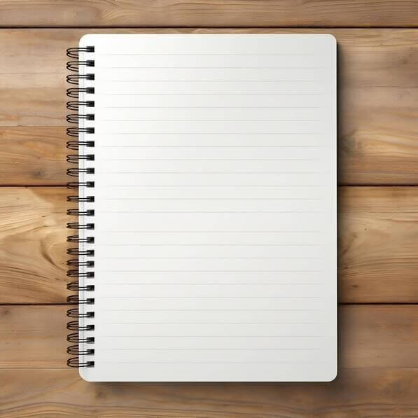Download Spiral Notebook on Wooden Background Mockups Online - Creative ...
