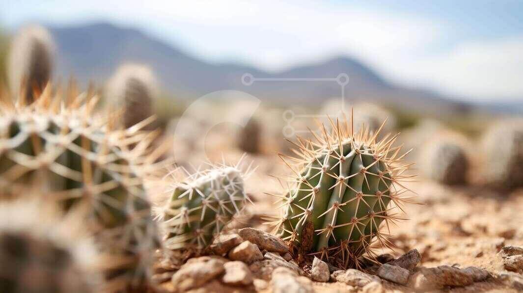 Scenic Cactus Plants in the Desert Landscape stock photo | Creative Fabrica