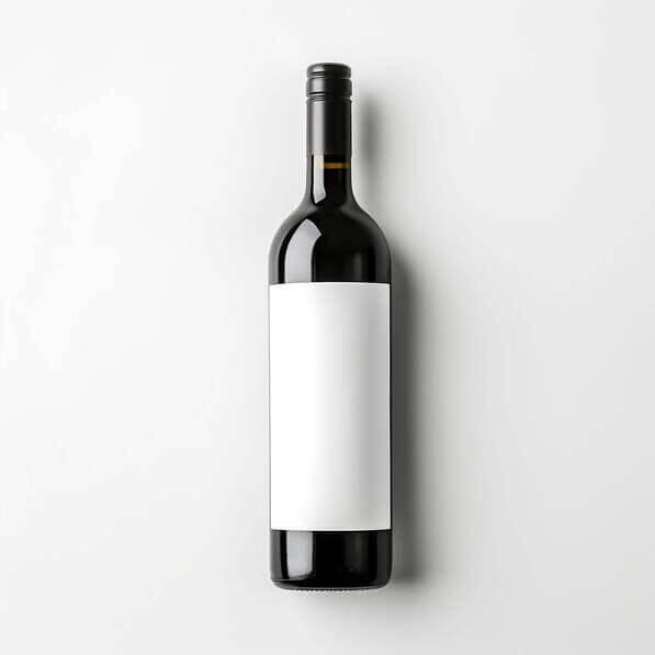 Download Promotional Red Wine Bottle with Blank Label Mockups Online - Creative Fabrica