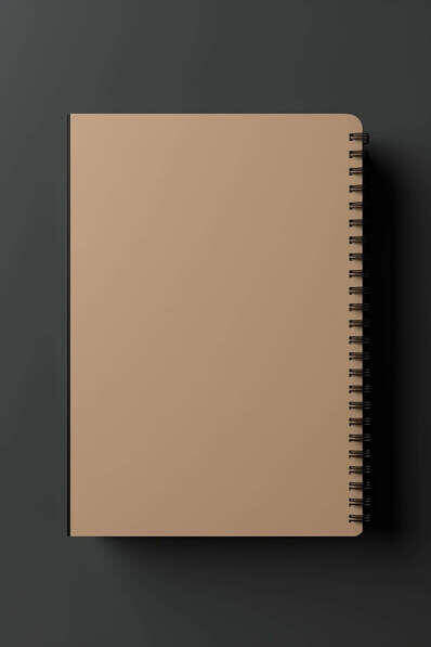 Download Brown Book with Slits and Open Cover on Black Background ...