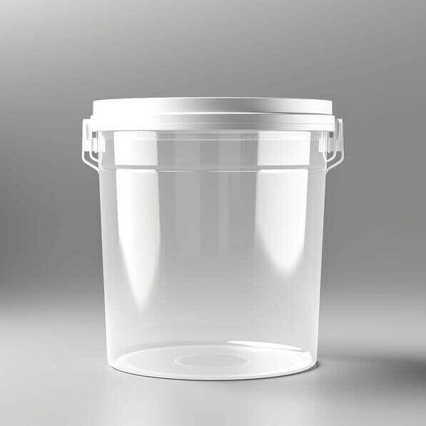 Download Empty Clear Plastic Bucket on Gray Background Mockups Online ...