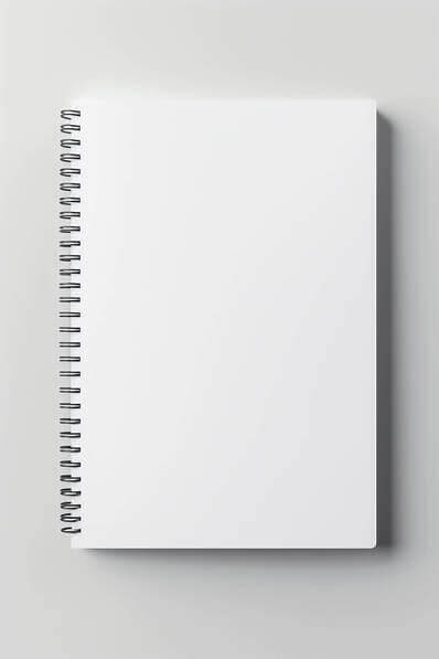 Download White Spiral Notebook on Grey Background with Empty Page ...