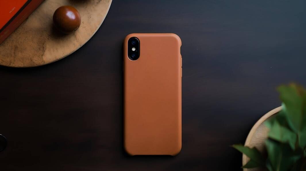 Download Brown Phone Case with Open Book and Various Objects Mockups ...