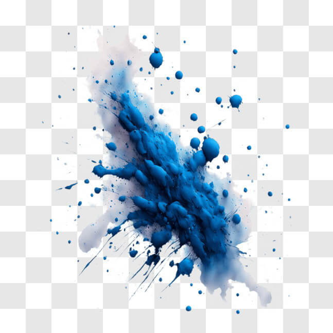 Download Splash of Blue Paint Falling from the Sky PNGs Online - Creative Fabrica