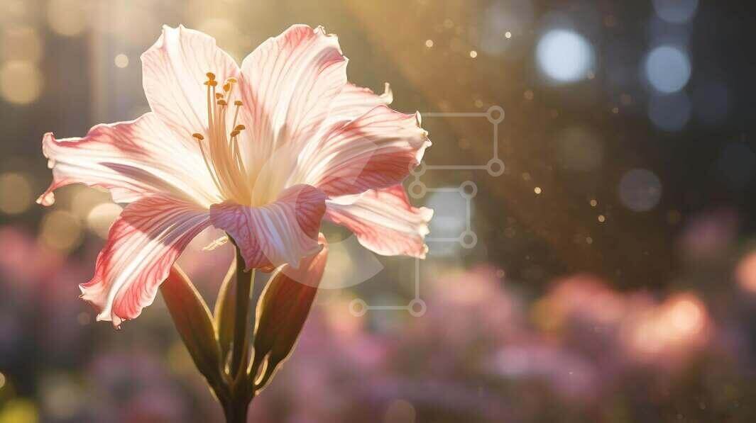 Stunning Pink Spring Flower in Bright Sunlight stock photo | Creative ...