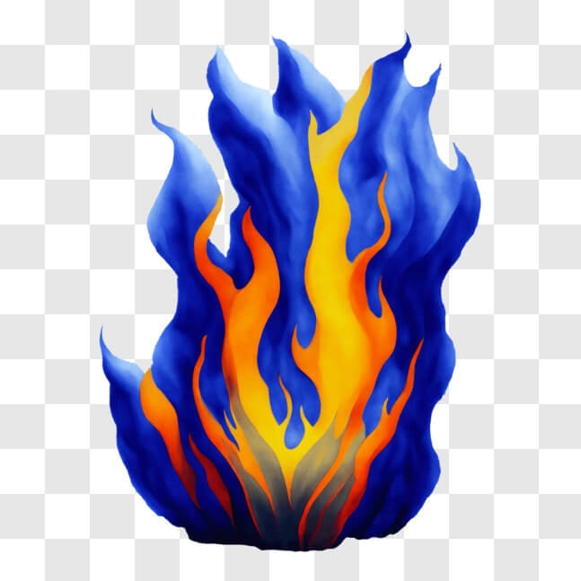 Baixe Fundo de Fogo Azul com Chamas Amarelas e Laranjas PNGs - Creative ...