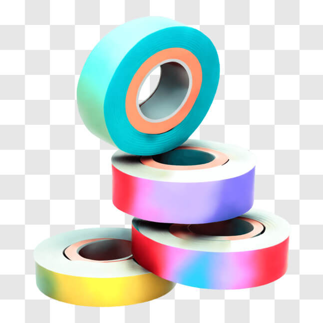 Download Colorful Stack of Tapes for Crafting and Wrapping Gifts PNGs ...