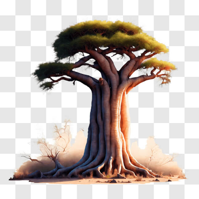 Download Baobab Tree in the Sahara Region of Africa PNGs Online ...