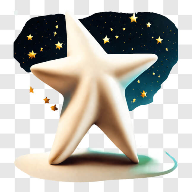 Download Witte Ster Sculptuur met Omringende Sterren PNGs online op ...