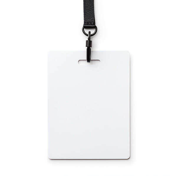 Download White ID Tag with Black Cord Mockups Online - Creative Fabrica