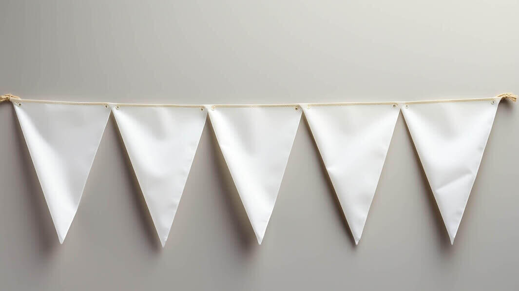 Download White Pennants and Party Decorations Mockups Online - Creative ...