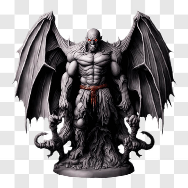 Download Demon Statue with Wings PNGs Online - Creative Fabrica