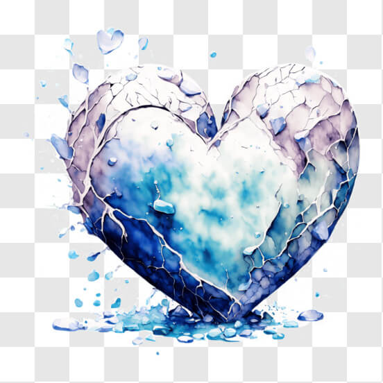 Blue Broken Heart PNG - Download Free & Premium Transparent Blue Broken ...