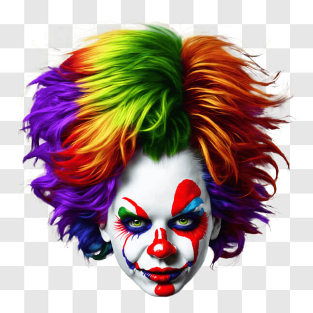Download Colorful Clown with Bright Makeup and Costume PNGs Online ...